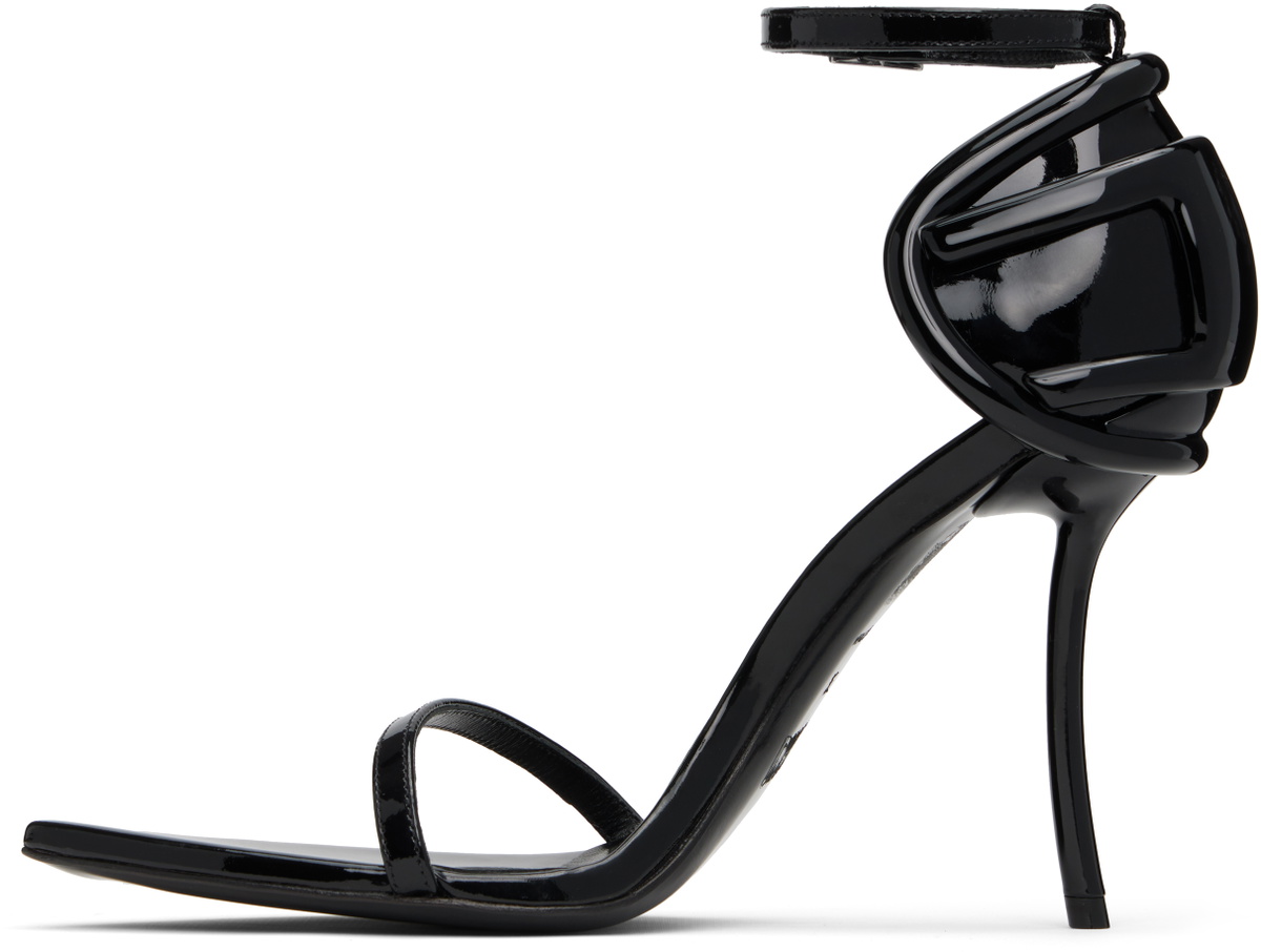 Diesel Black D-Ten&Half Heeled Sandals Diesel