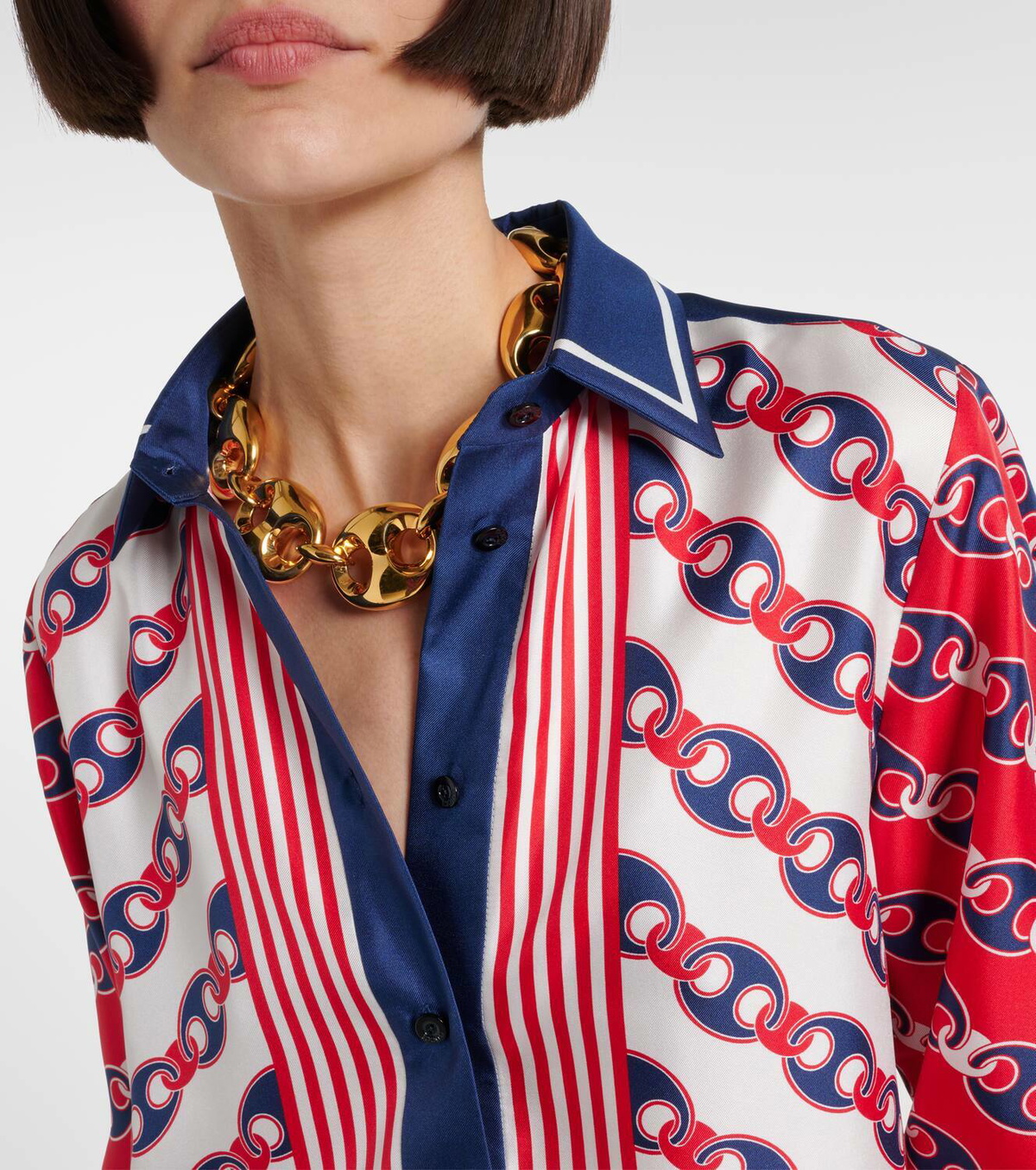 Gucci Printed silk satin shirt Gucci