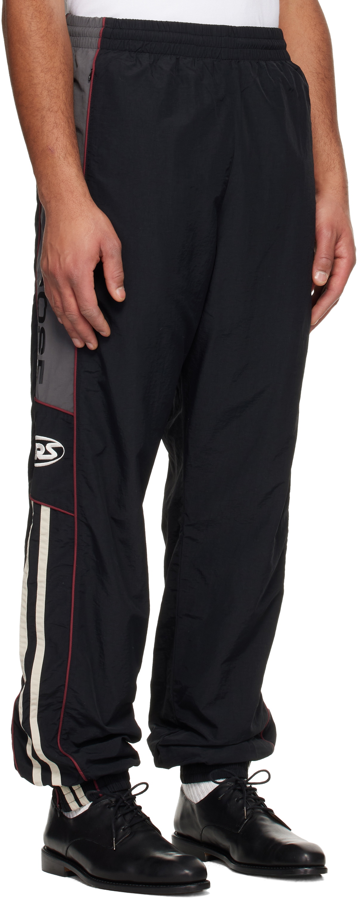 Martine Rose Black & Gray Hockey Track Pants Martine Rose