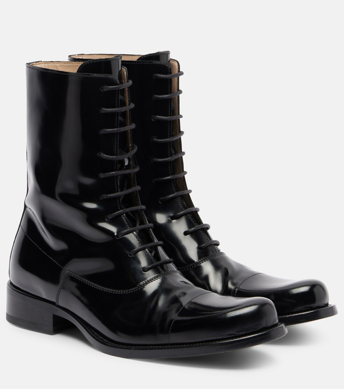 The Row Kai leather lace-up boots The Row