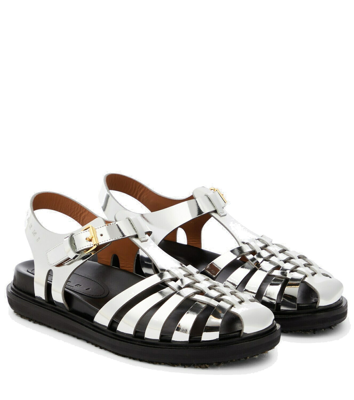 Marni - Metallic leather sandals Marni