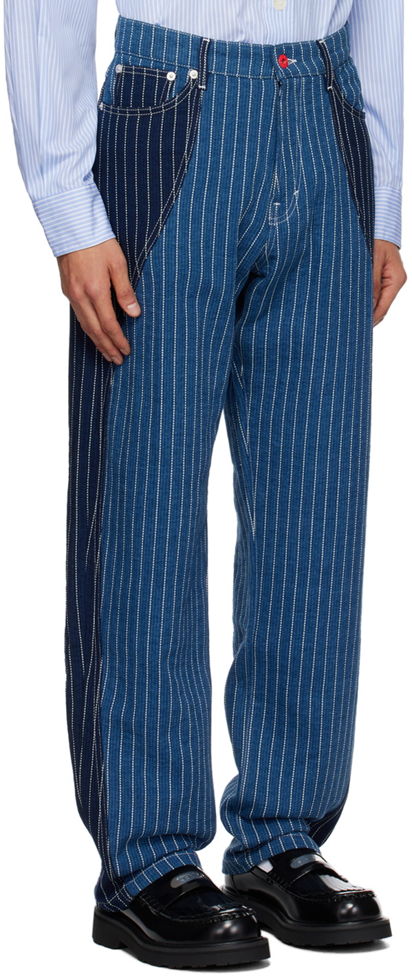 Kenzo Blue Kenzo Paris Paneled Jeans Kenzo