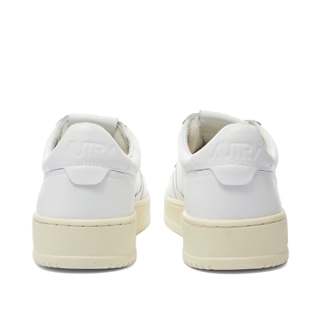 Autry Men's 01 Low Leather Sneakers in White/White Autry