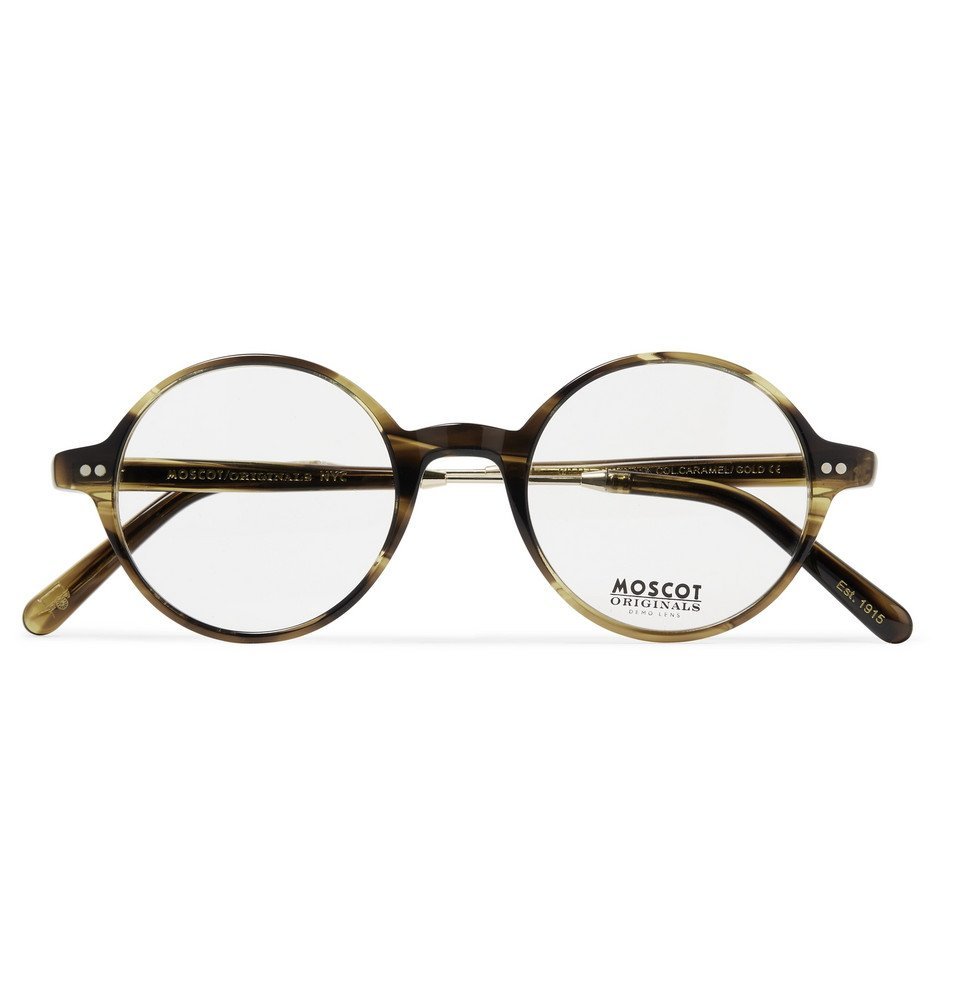 Moscot - Gittel Round-Frame Tortoiseshell Acetate and Gold-Tone ...