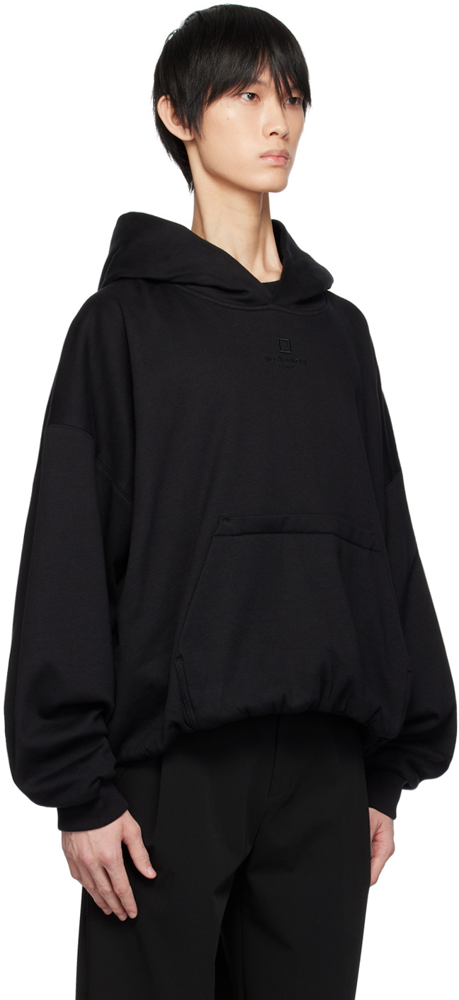 Wooyoungmi Black String Hoodie Wooyoungmi