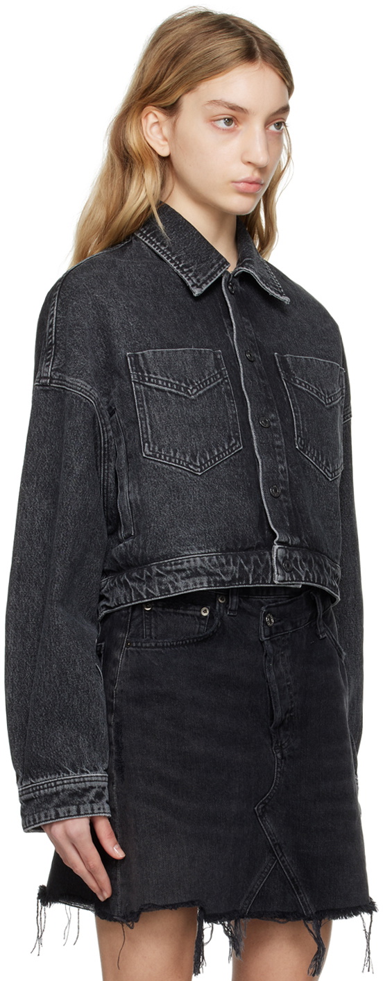 AGOLDE Black Hera Denim Jacket AGOLDE