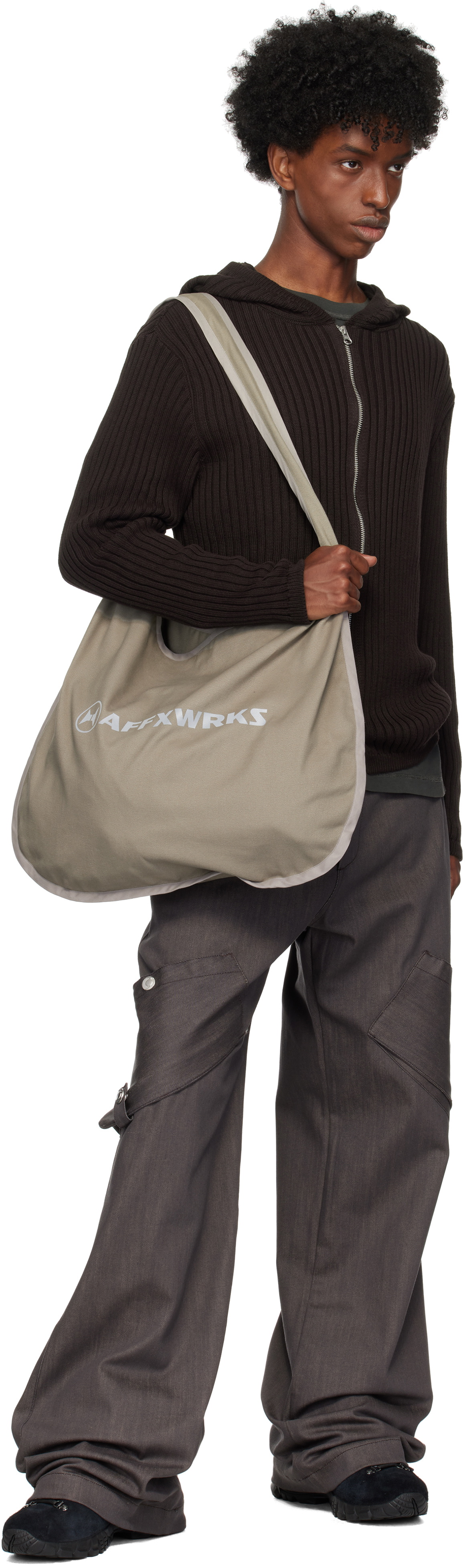 AFFXWRKS Gray Boiler Denim Cargo Pants AFFXWRKS