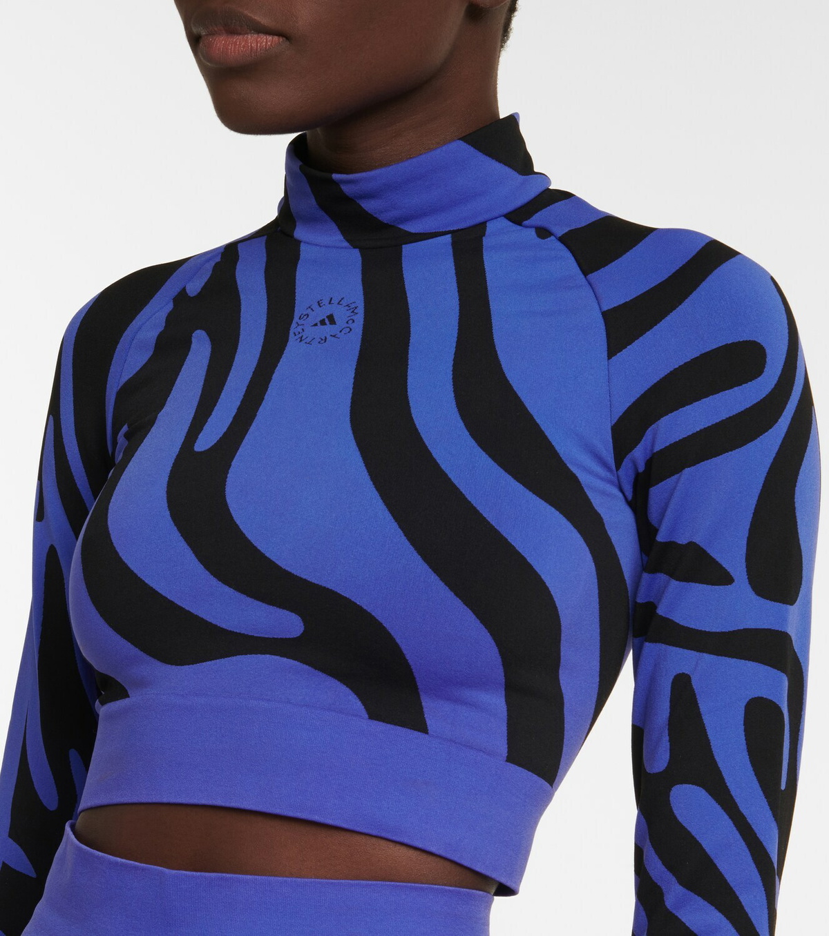 Adidas By Stella Mccartney Asmc Printed Crop Top Adidas By Stella