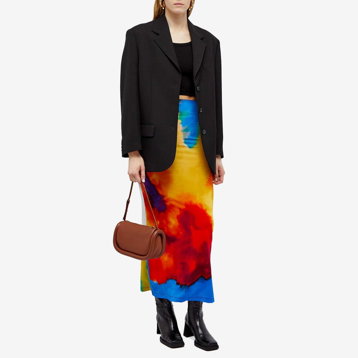 Paco Rabanne Women's Printed Midi Skirt in Plastic Art Paco Rabanne