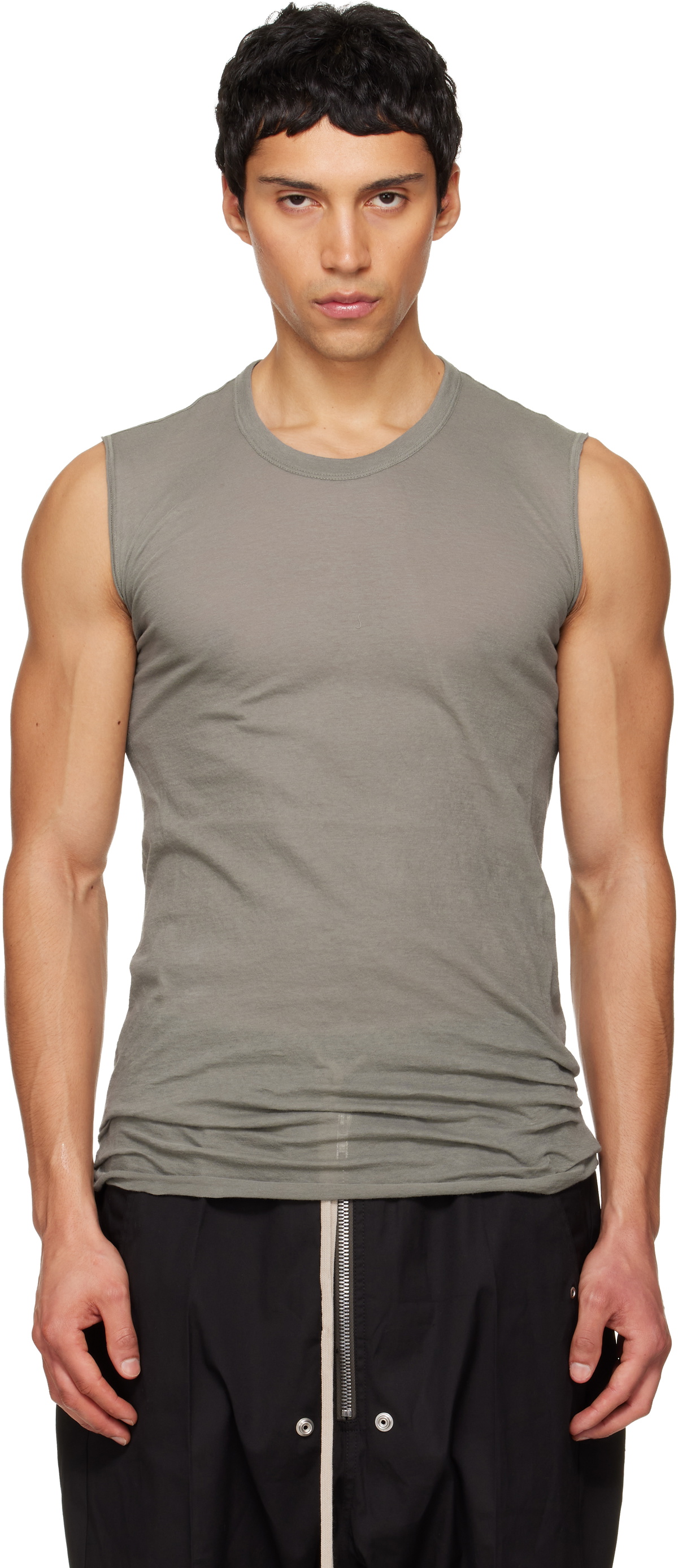 Rick Owens Gray Temple Basic SL Tank Top Rick Owens