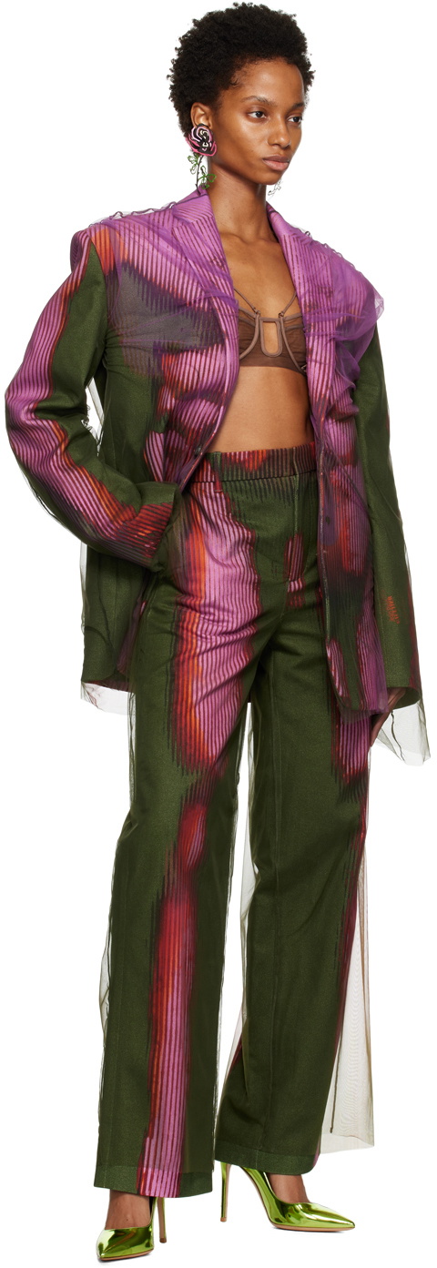 Y/Project Pink & Green Jean Paul Gaultier Edition Trousers Y/Project