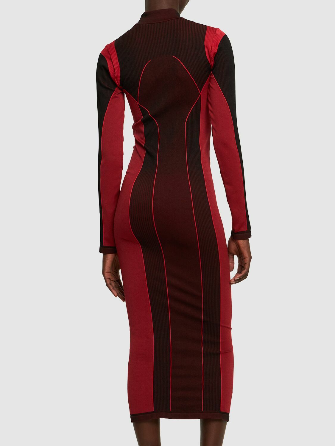 FERRARI - Long Sleeve Tech Jersey Midi Dress Ferrari