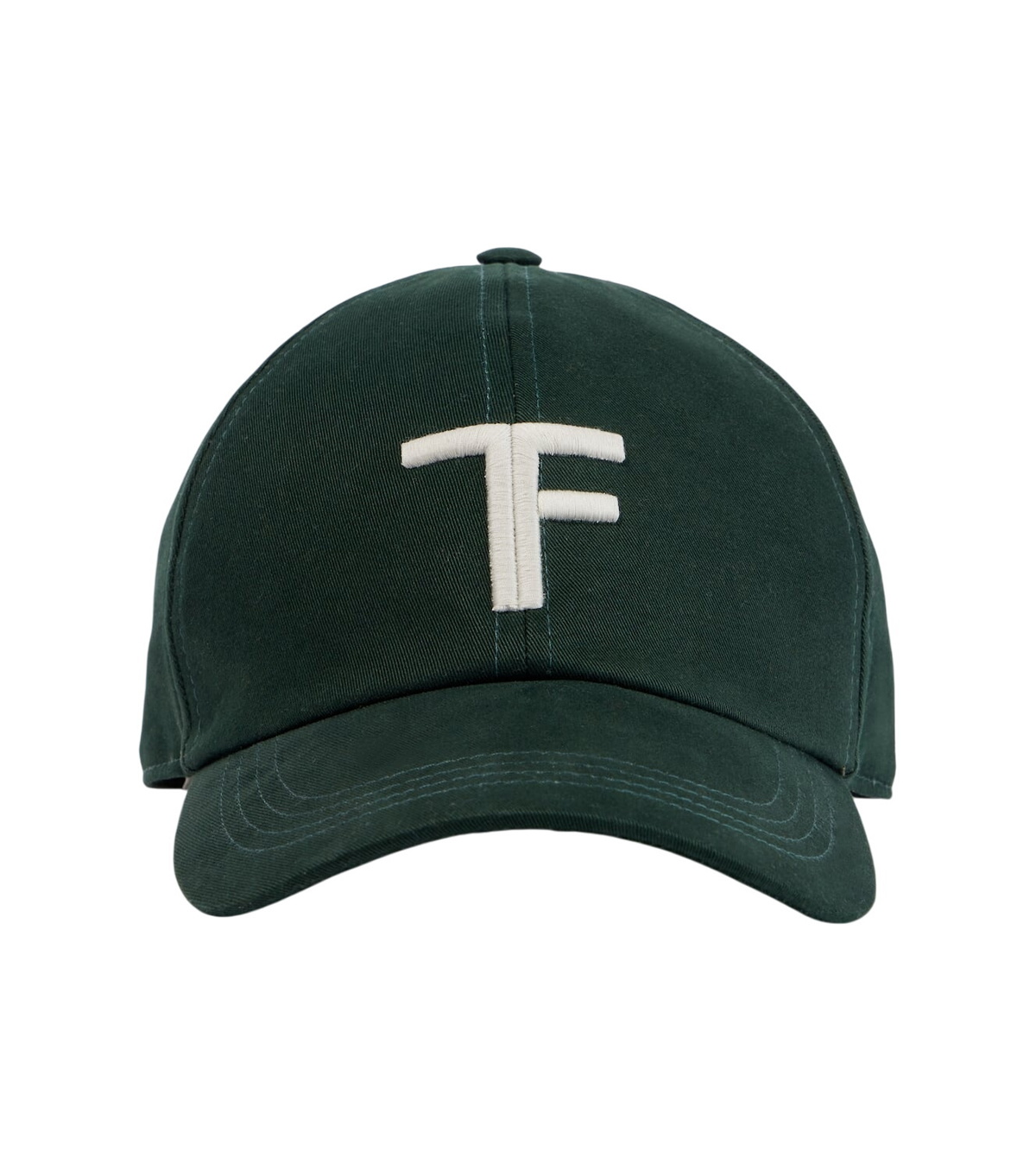 Tom Ford TF embroidered leather-trimmed baseball cap TOM FORD