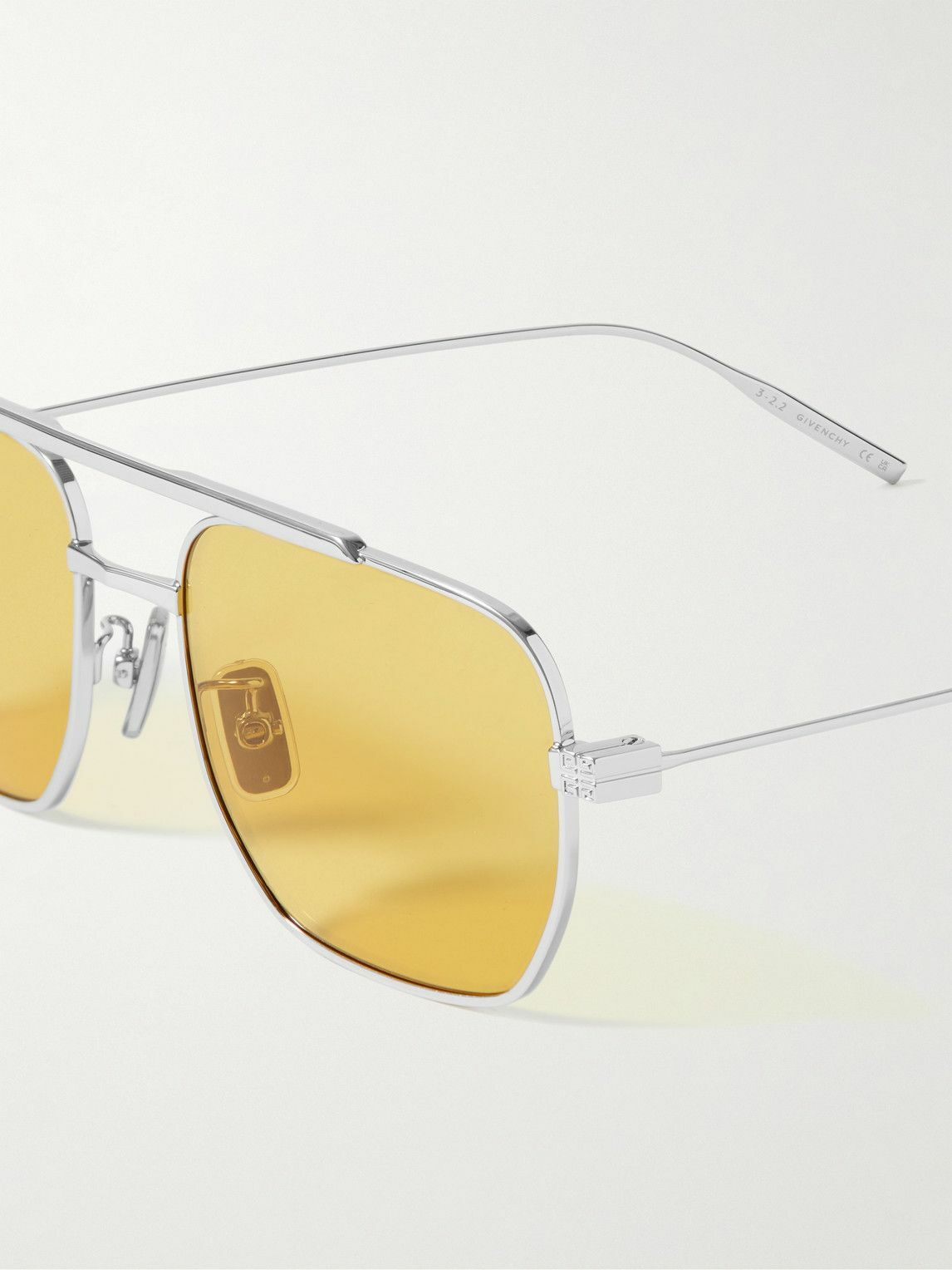 Givenchy - GV Speed Aviator-Style Silver-Tone Sunglasses Givenchy