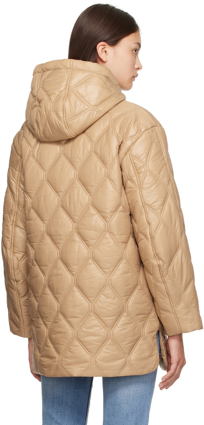 GANNI Beige Quilted Jacket GANNI
