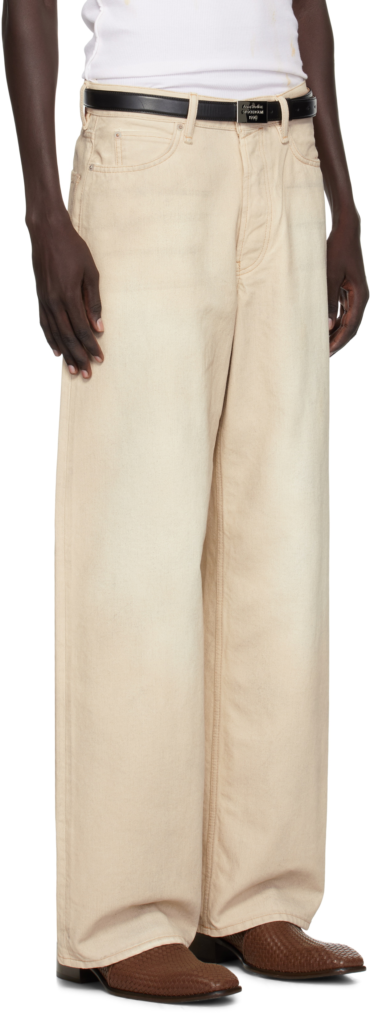 Acne Studios Beige Loose Fit 1981 Jeans Acne Studios