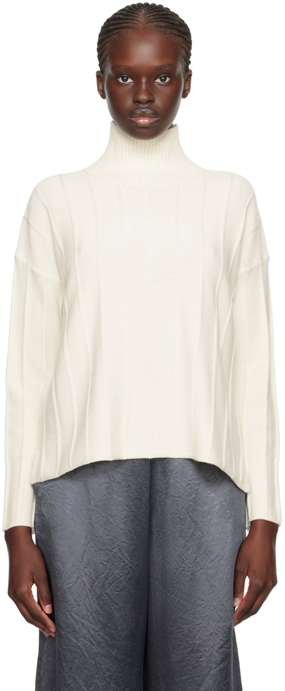 Max Mara Leisure White Beira Turtleneck Max Mara Leisure