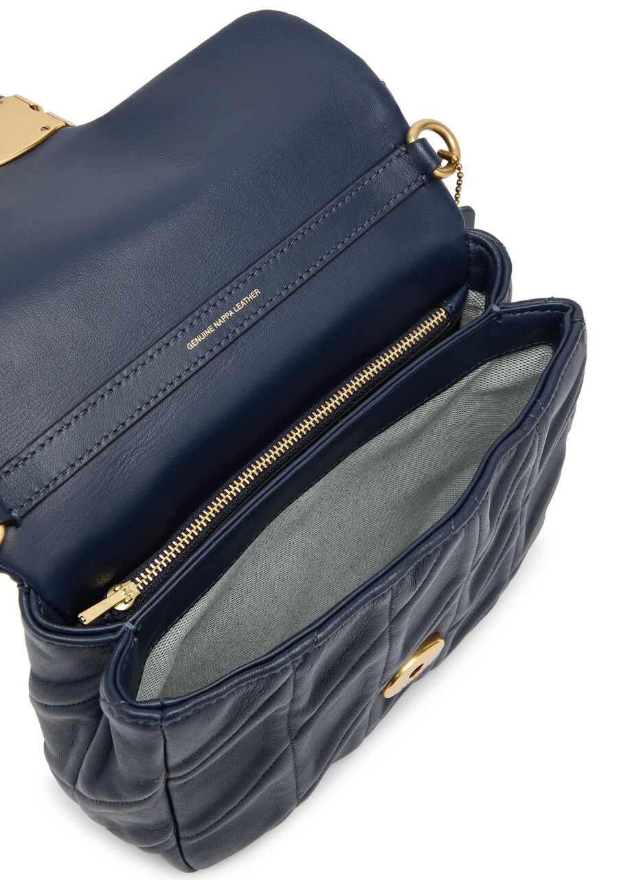 Coach Times Square Tabby Leather Shoulder bag - Blue - One Size Coach