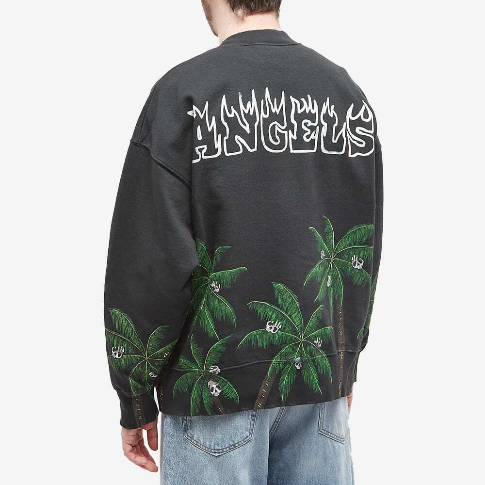 Palm Angels Men's Palms & Skulls Vintage Crew Sweat in Black/Green Palm ...