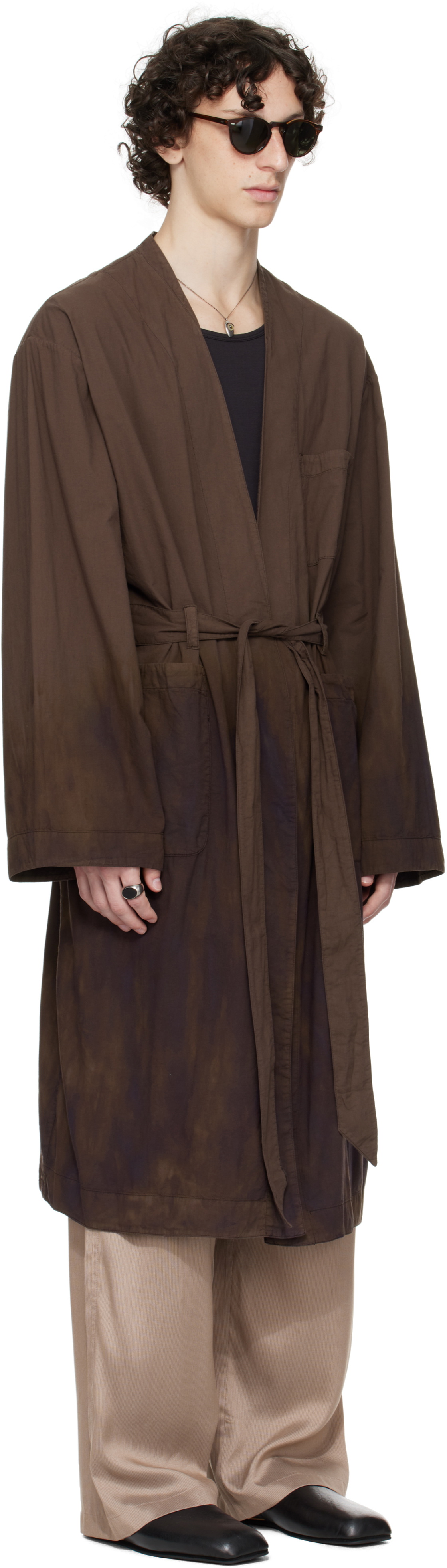 OUR LEGACY WORK SHOP Emporio Armani Brown Toga Coat Our Legacy