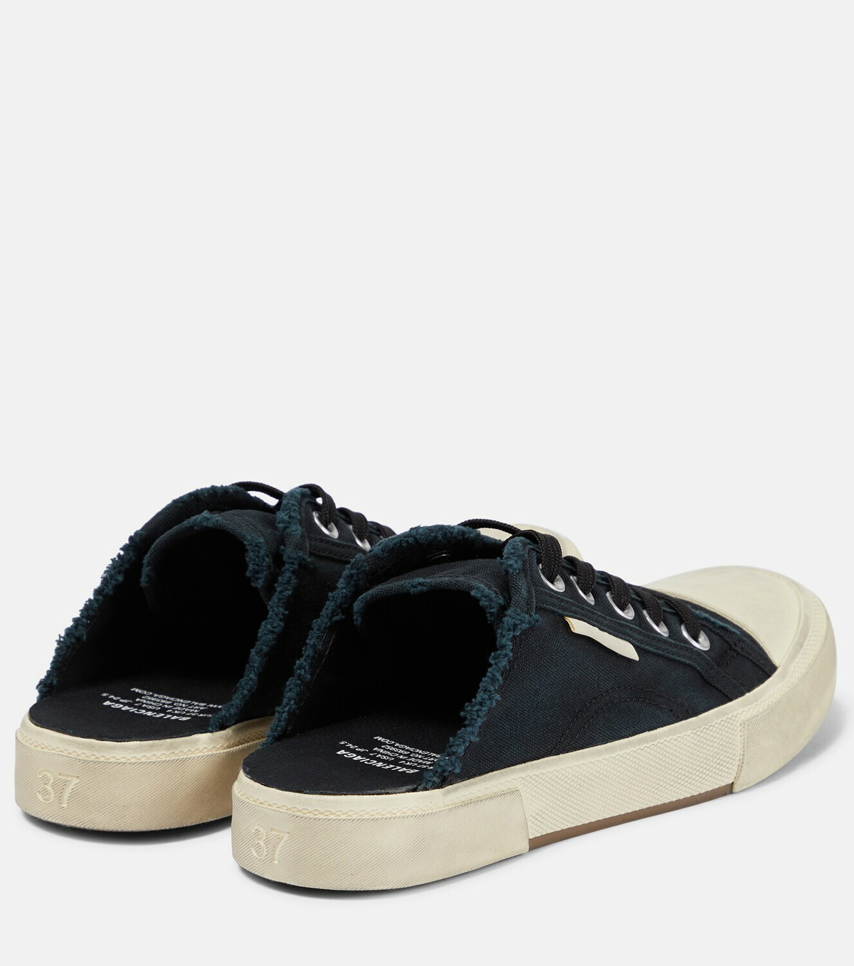 Balenciaga - Paris distressed open-back sneakers Balenciaga