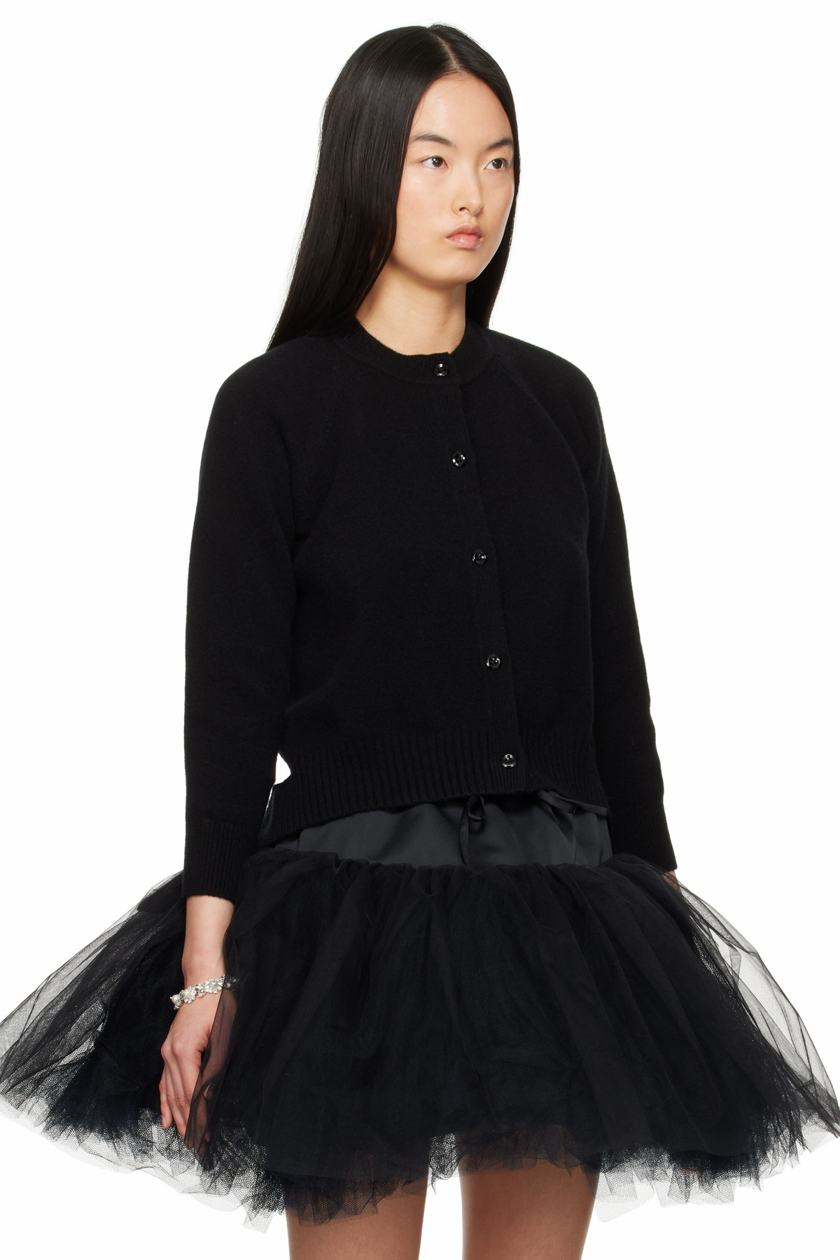 Simone Rocha Black Open Back Cardigan Simone Rocha