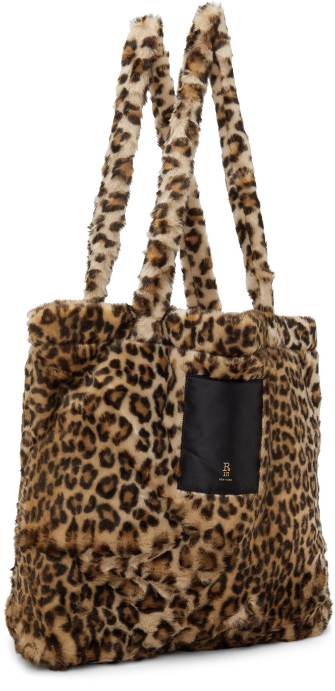 R13 Brown Leopard Tote R13