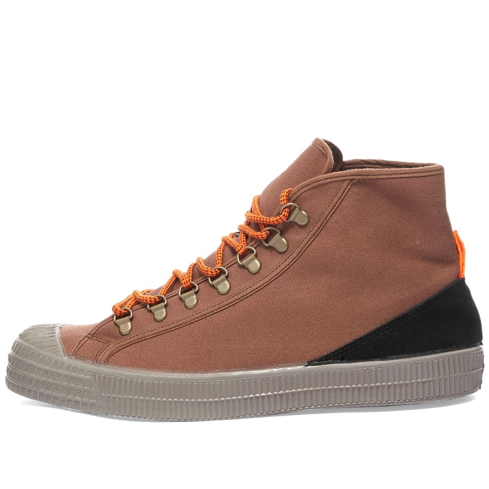Novesta Men's Star Dribble Trampka Sneakers in Brown/Grey Novesta