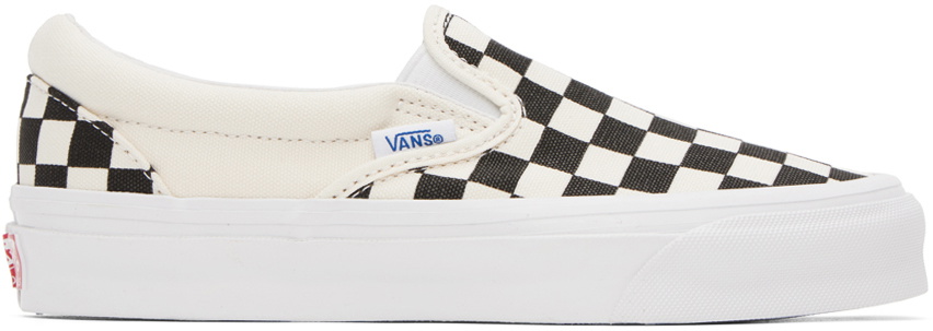 Vans Black & Off-White OG Classic Slip-On Sneakers Vans