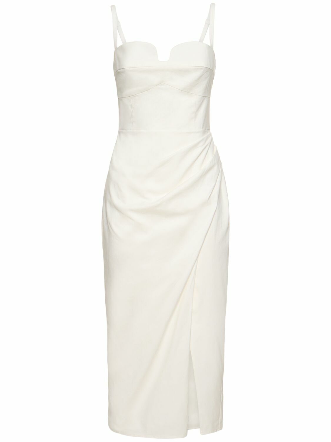 REFORMATION Alfred Stretch Cotton Midi Dress Reformation
