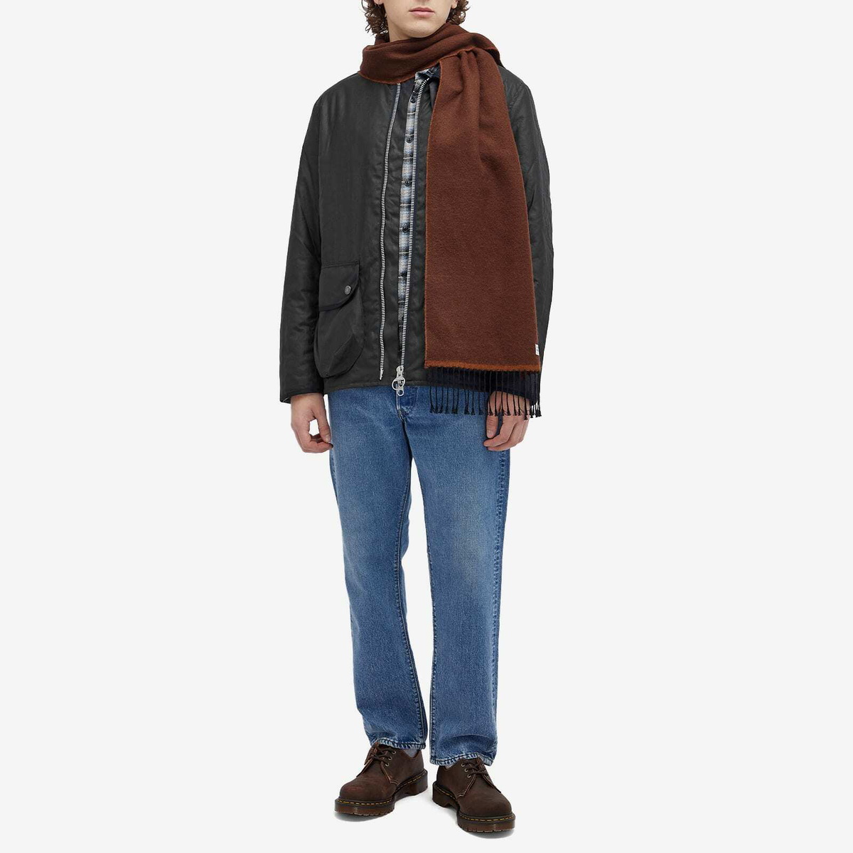 Barbour Men's Angler Wax Jacket in Navy Barbour