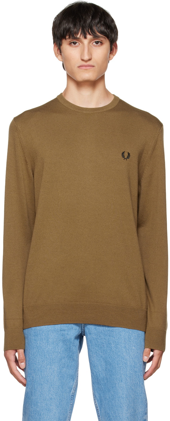 Fred Perry Brown Classic Sweater Fred Perry