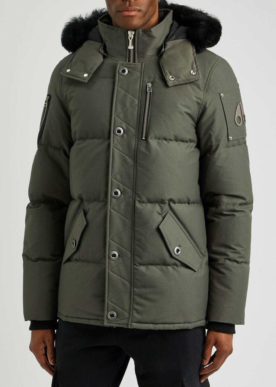 Moose Knuckles 3Q Quilted Canvas Jacket Green Moose Knuckles