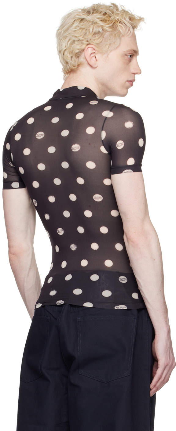 Raf Simons Black Polka Dot Polo Raf Simons