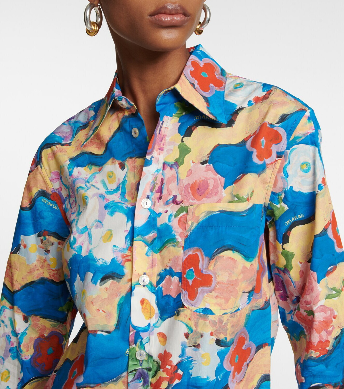 Marni - Printed cotton poplin blouse Marni