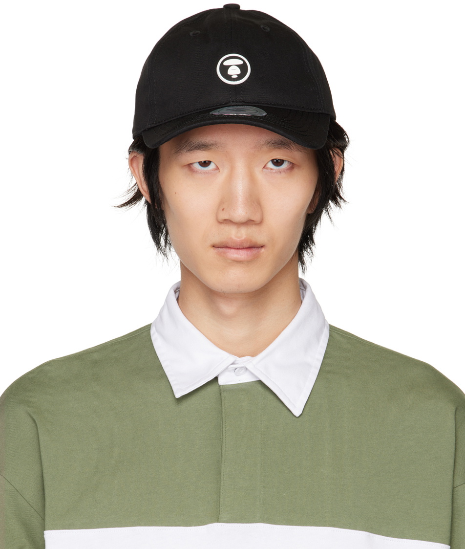 AAPE by A Bathing Ape Black Embroidered Cap AAPE by A Bathing Ape