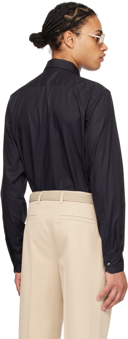 ZEGNA Navy Button Shirt Zegna