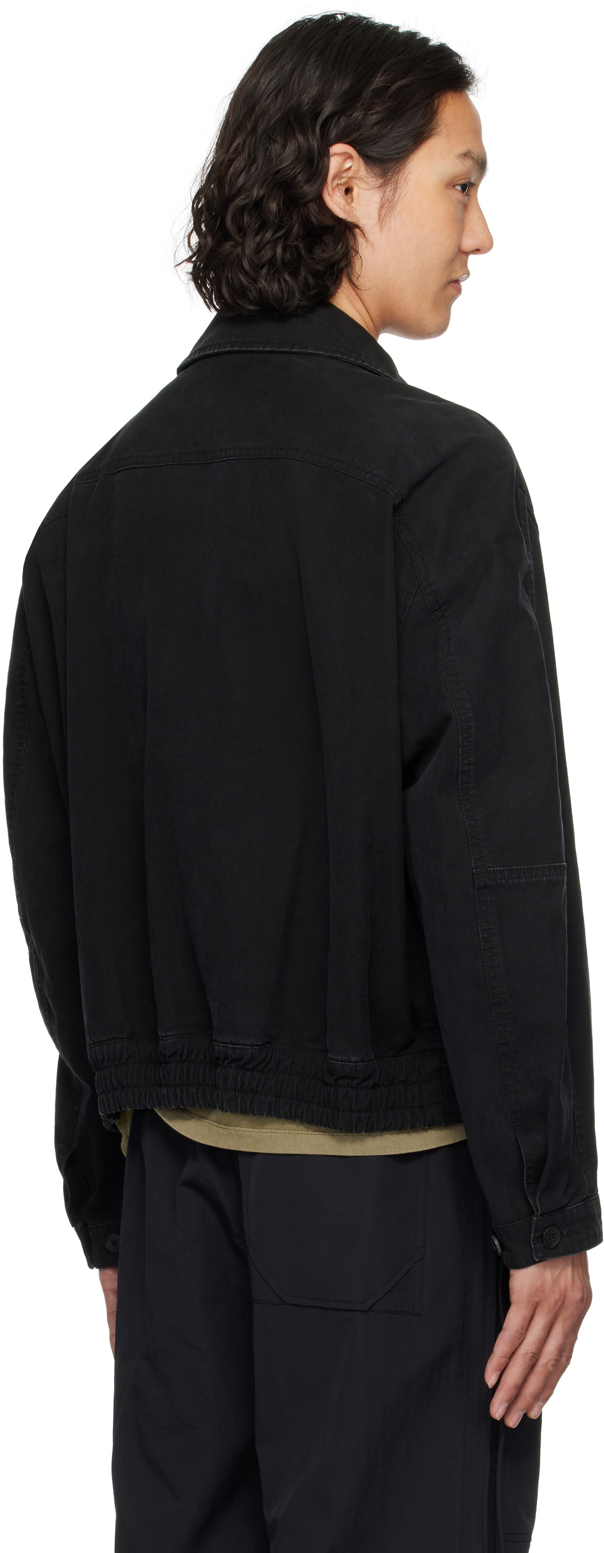 Solid Homme Black Out Pocket Cotton Jacket Solid Homme