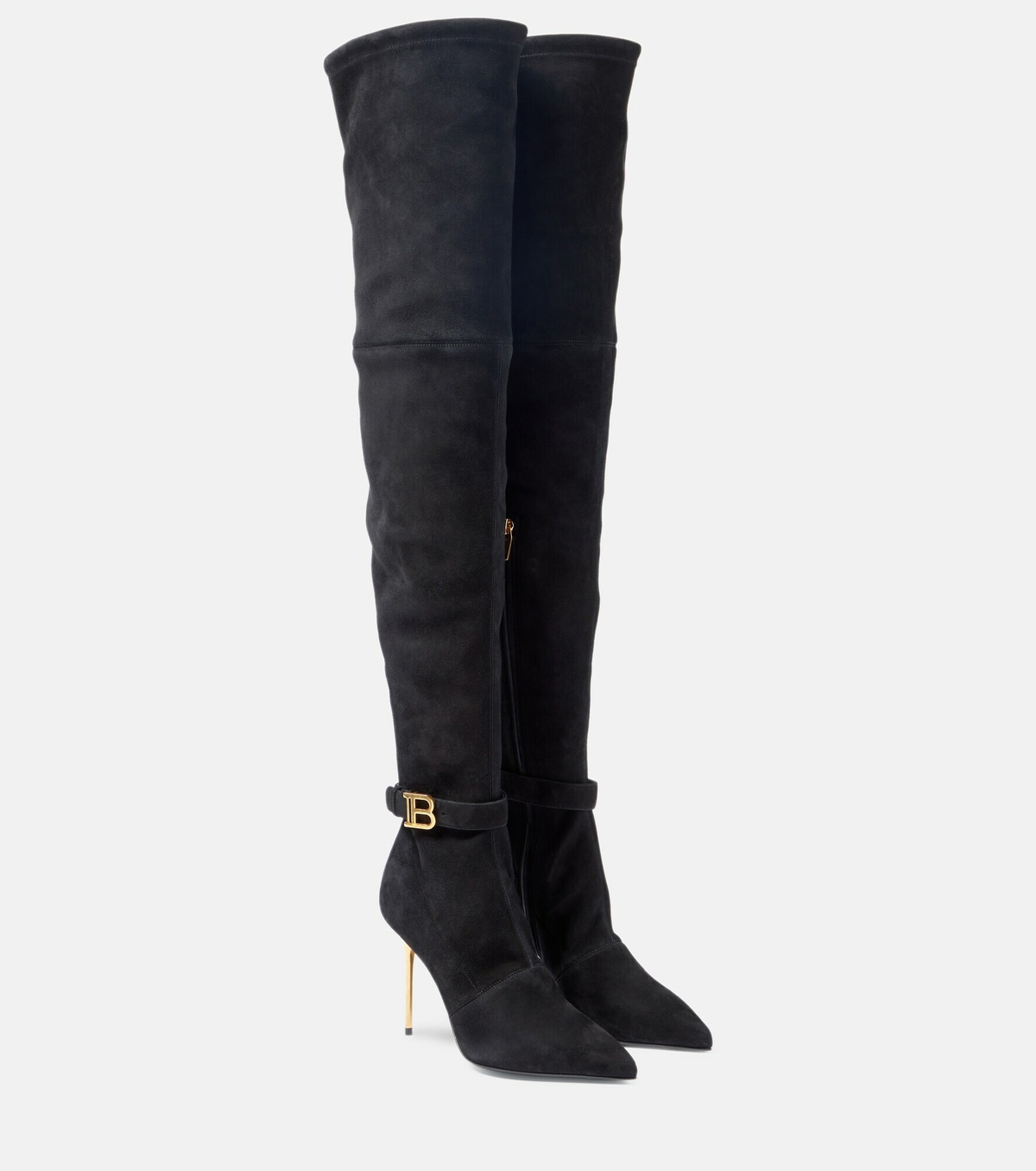 Balmain - Over-the-knee suede boots Balmain