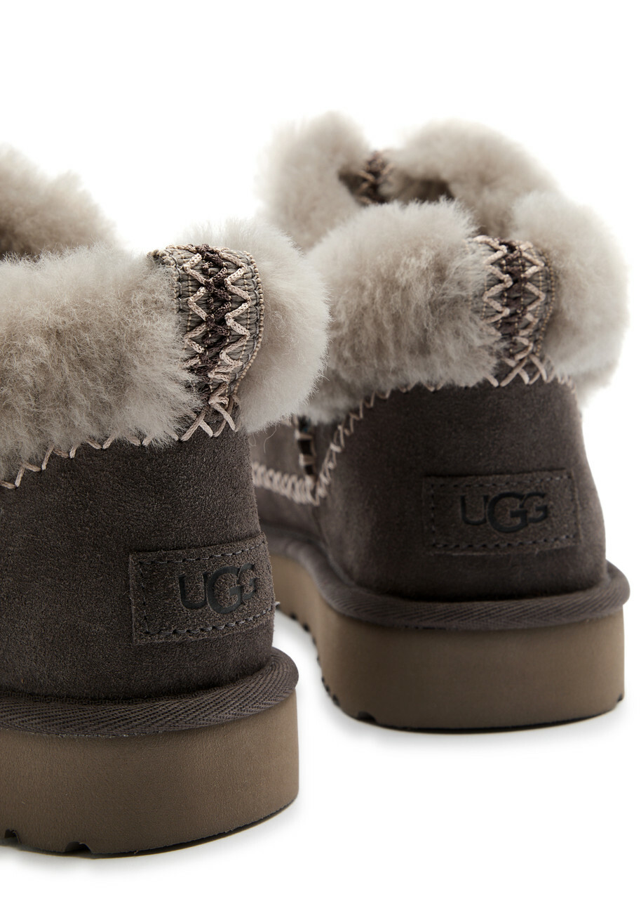 Ugg Classic Ultra Mini Alpine Suede Ankle Boots Grey Ugg