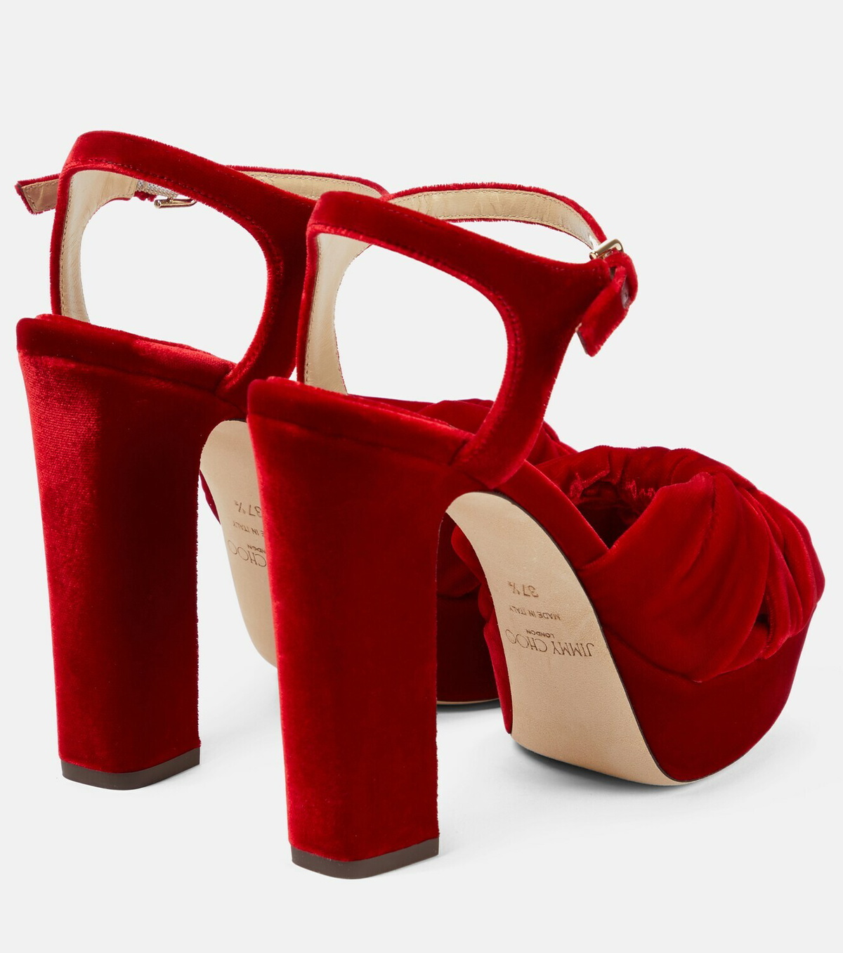 Jimmy Choo - Heloise 120 velvet platform sandals Jimmy Choo