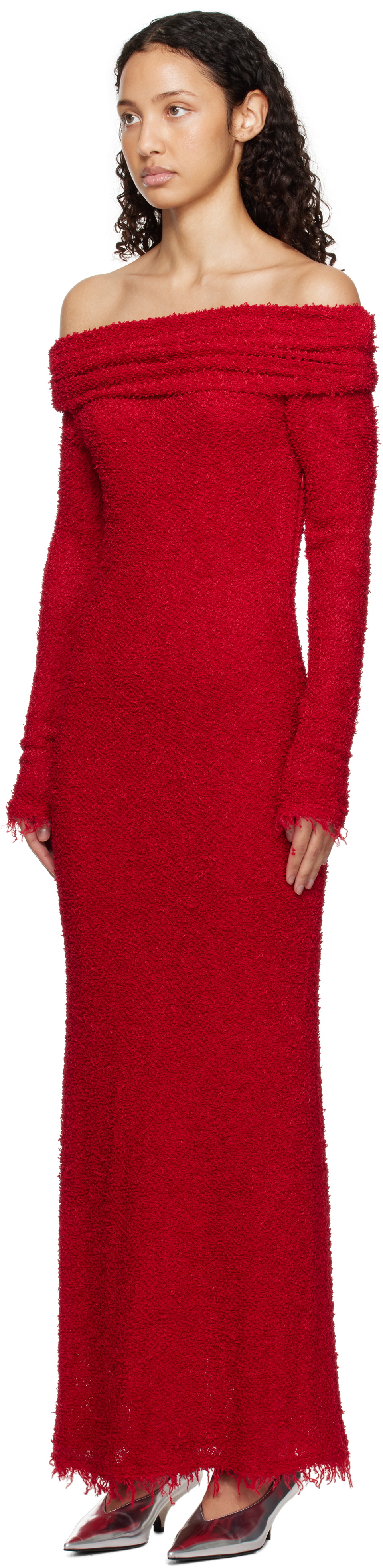 Isabel Marant Red Ormany Bouclé Maxi Dress Isabel Marant