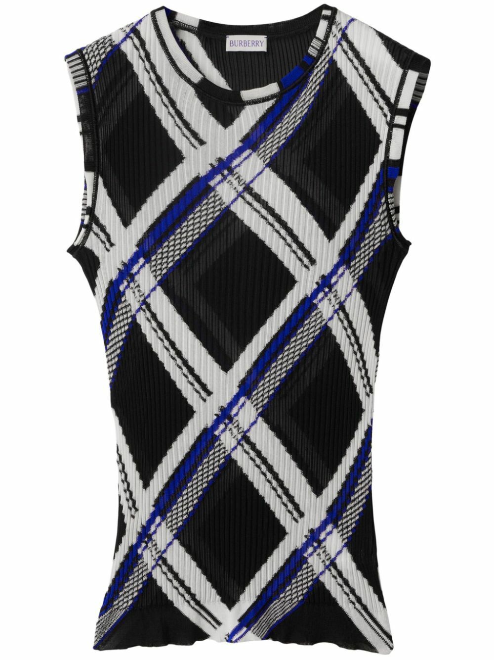 BURBERRY - Check Silk Top Burberry
