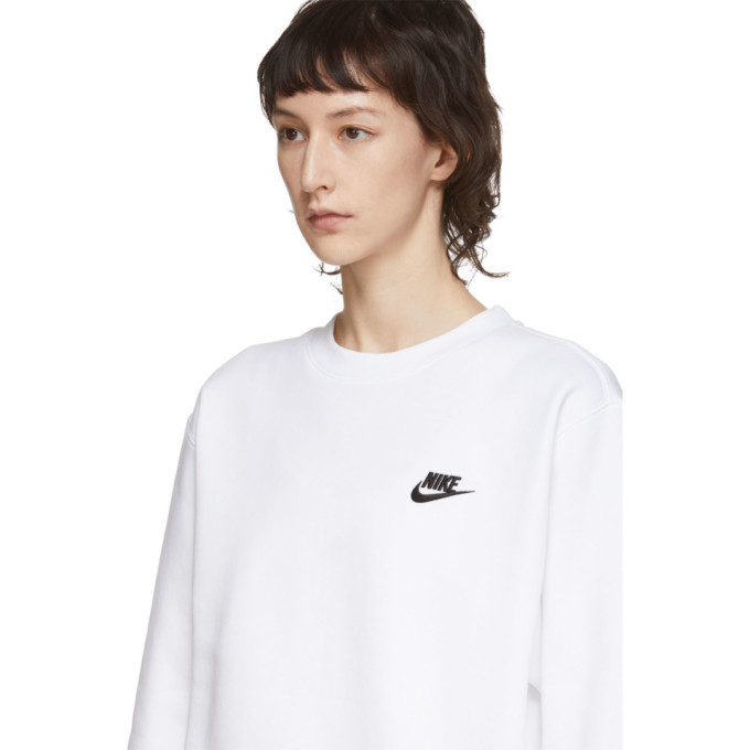 Nike White Sportswear Club Sweatshirt Nike