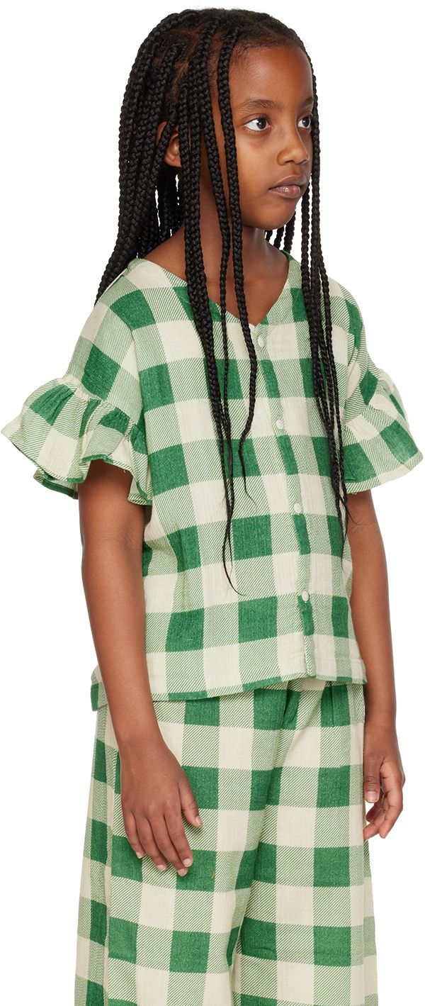 TINYCOTTONS Kids Green Big Check Shirt TINYCOTTONS