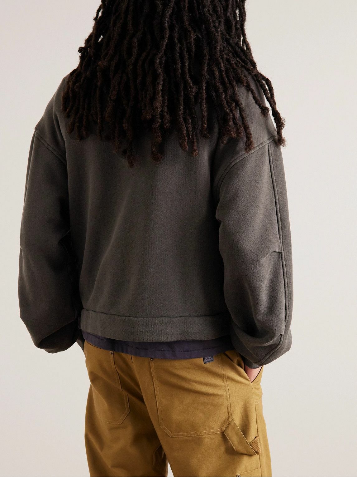 Les Tien - Cotton-Jersey Bomber Jacket - Gray Les Tien