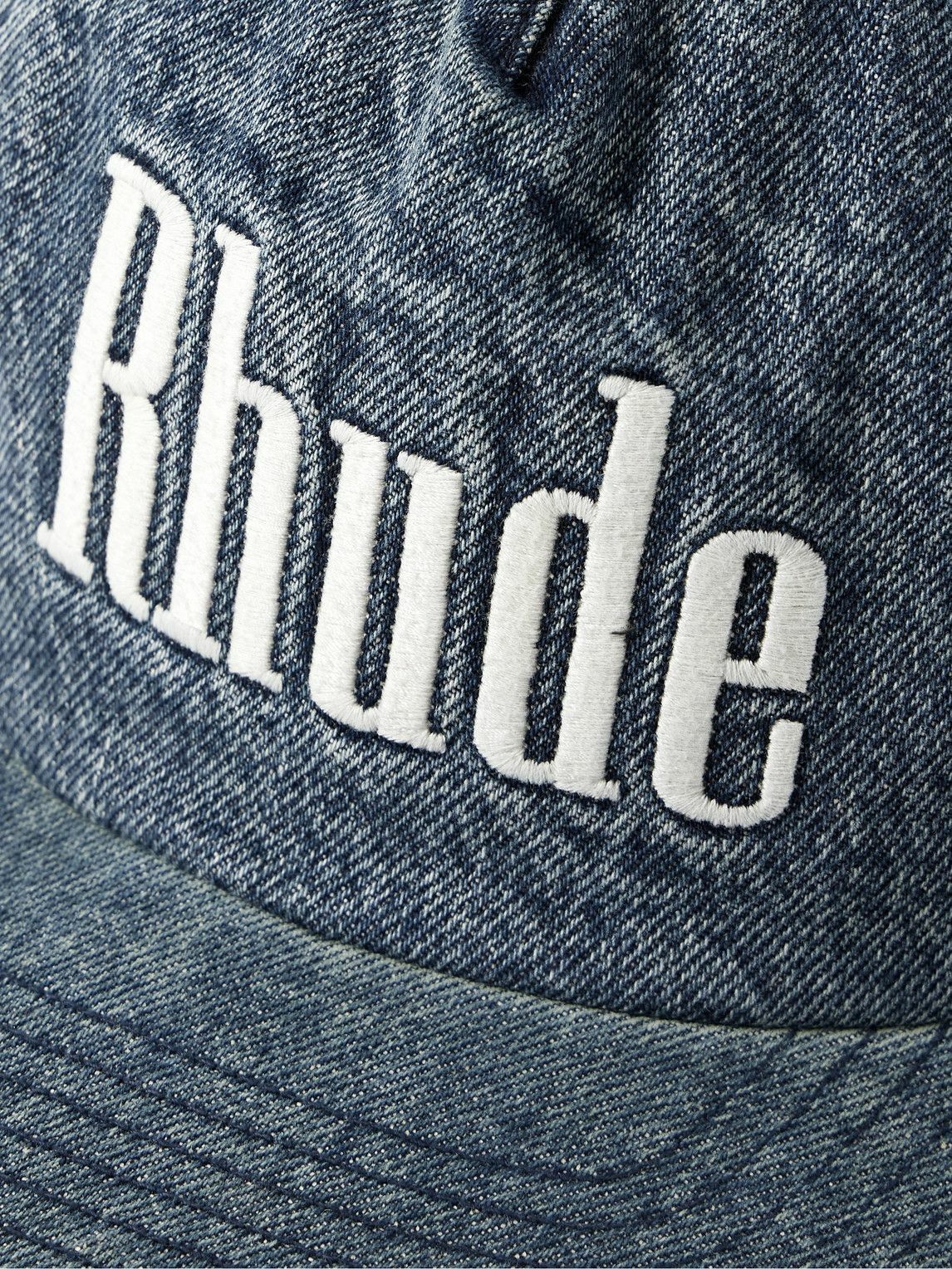 Rhude - Logo-Embroidered Denim Baseball Cap Rhude