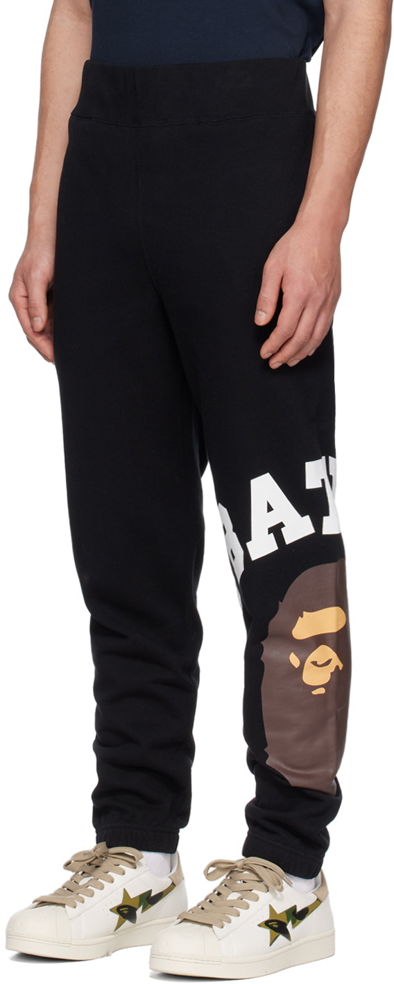 BAPE Black Giant College Lounge pants A Bathing Ape