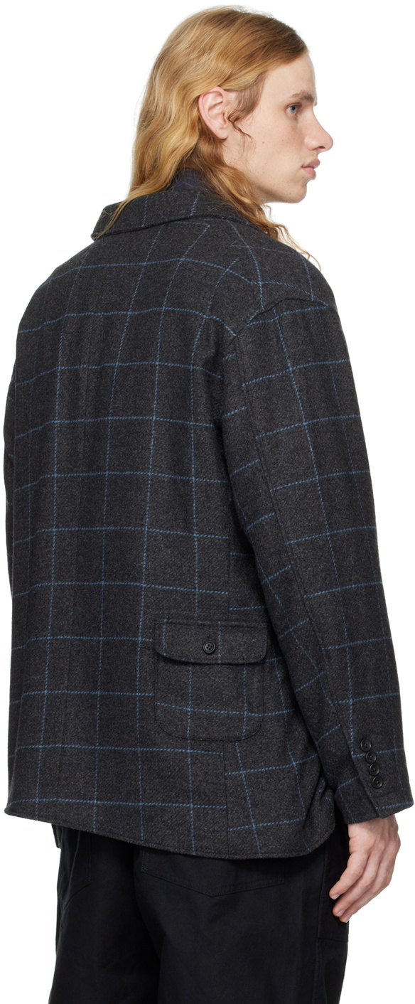 Engineered Garments Gray Slanted Blazer Engineered Garments