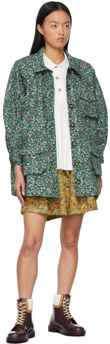 Kika Vargas Yellow Floral Eloise Shorts Kika Vargas